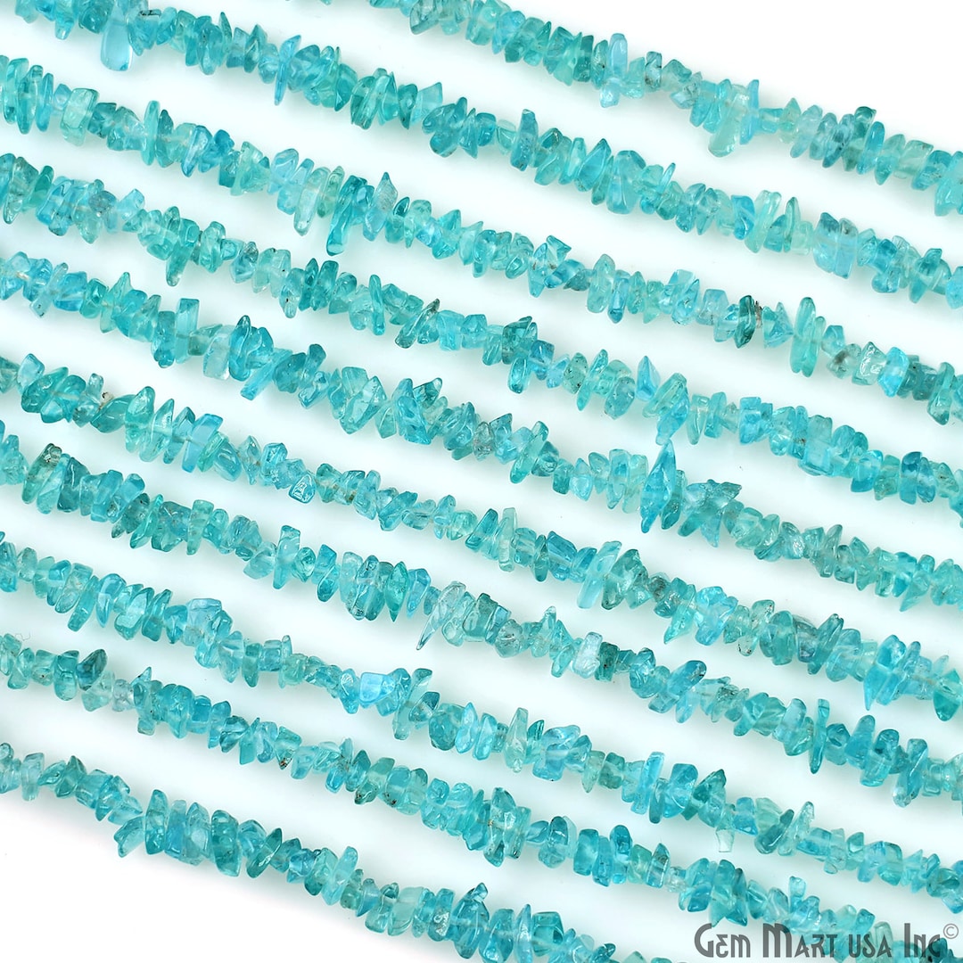Apatite Chip Beads, 34 Inch, Natural Chip Strands, Drilled Strung ...