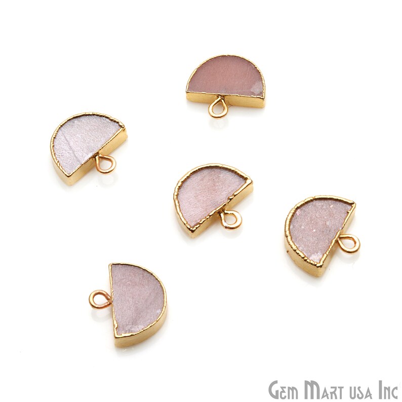 Half Moon Shape Gold Electroplated Connector, DIY Jewelry, Gemstone ...