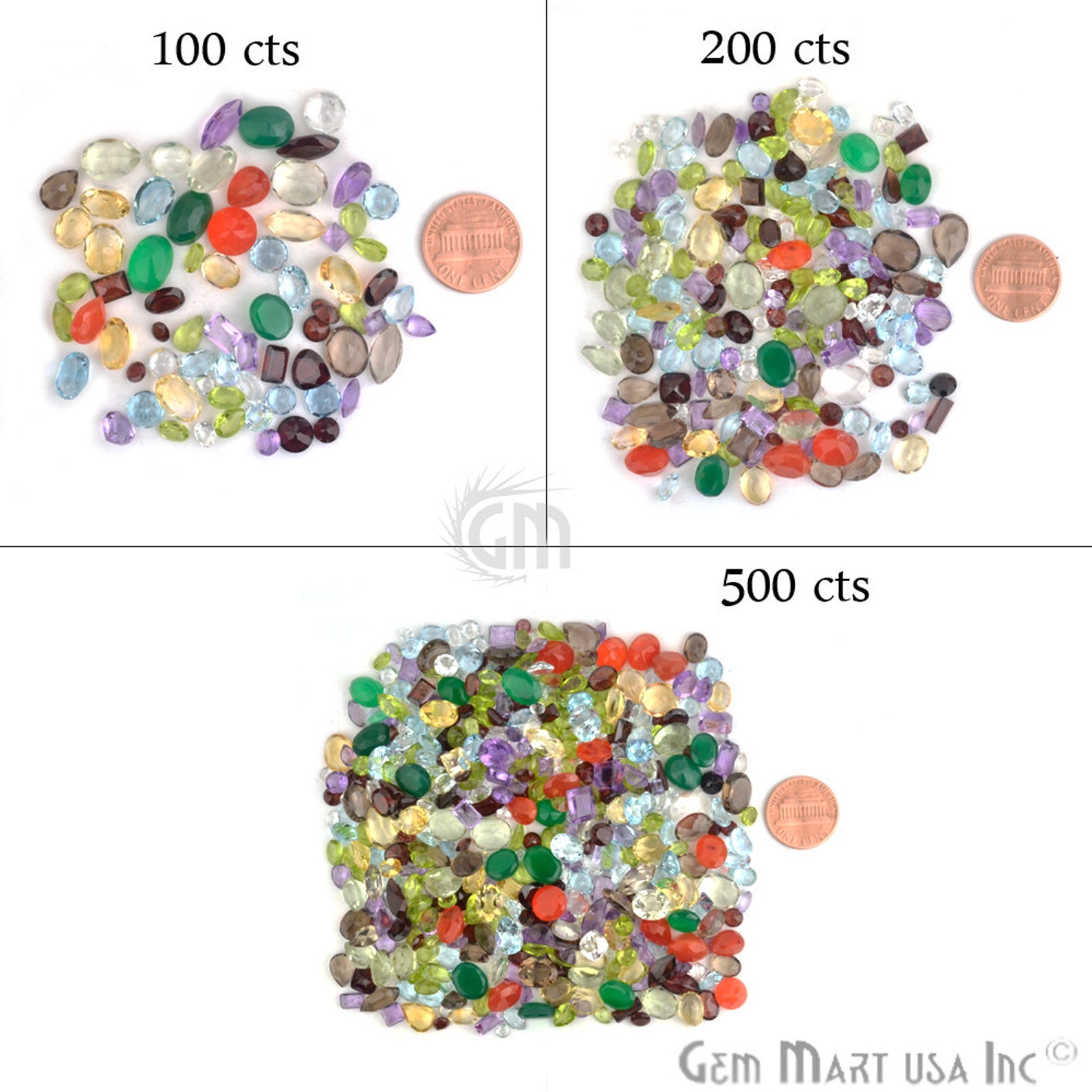 Over 1000 Carats AAA Mixed Gem Natural Loose Gemstone Mix Lot | Etsy