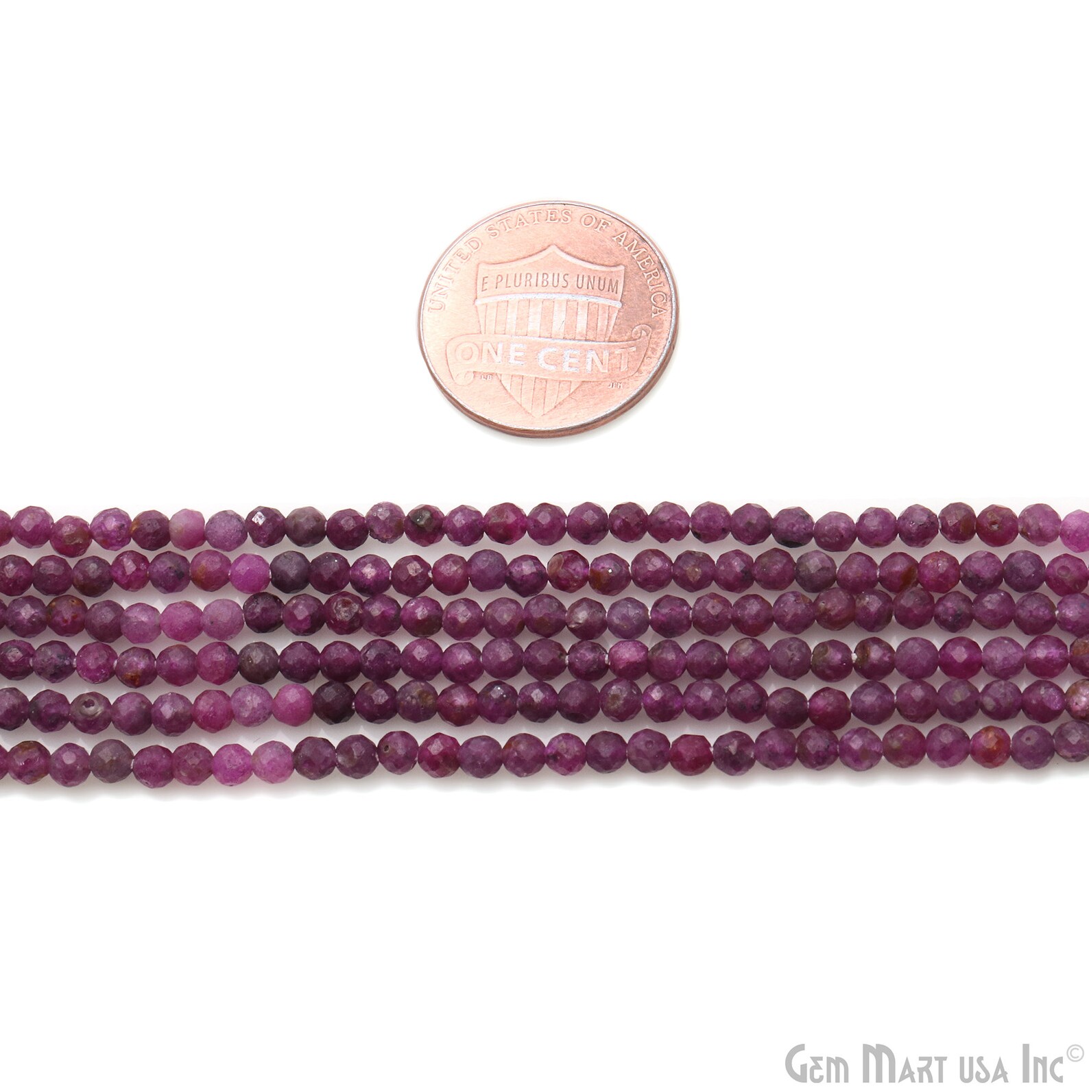 Ruby Gemstone Beads Rondelle 3mm Ruby Faceted Gemstone Round - Etsy