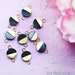 Black Onyx Connector, 10mm Round Connector, 22k Gold Plated Bails ...