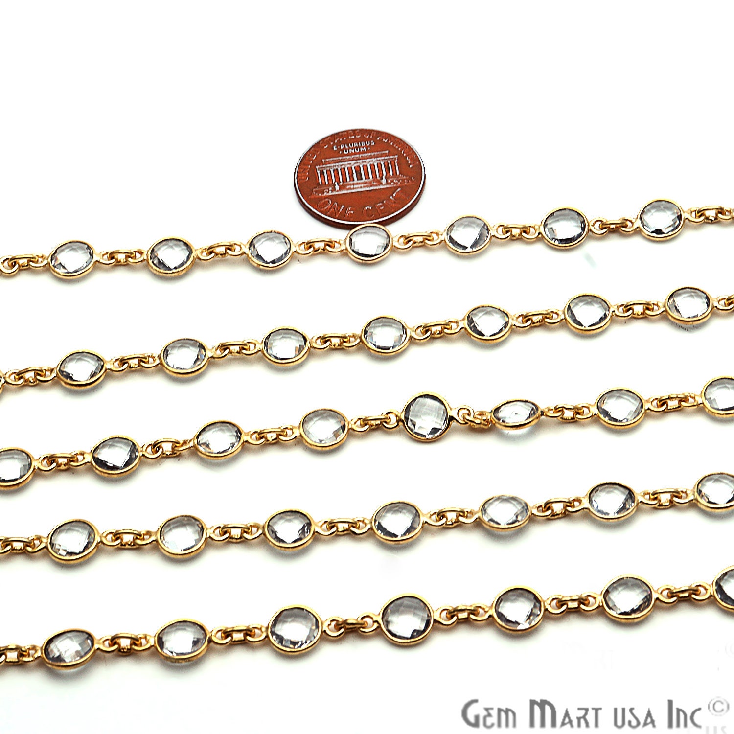 Crystal Bezel Connector Chain Gold Plated Gemstone Chain - Etsy