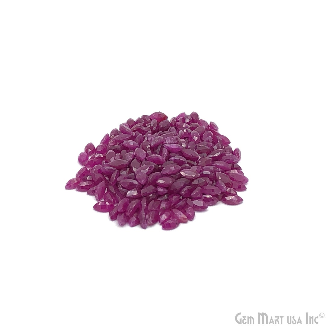 1 Carat Natural Ruby Marquise Shape Loose Gemstone Lot Aaa-quality July ...