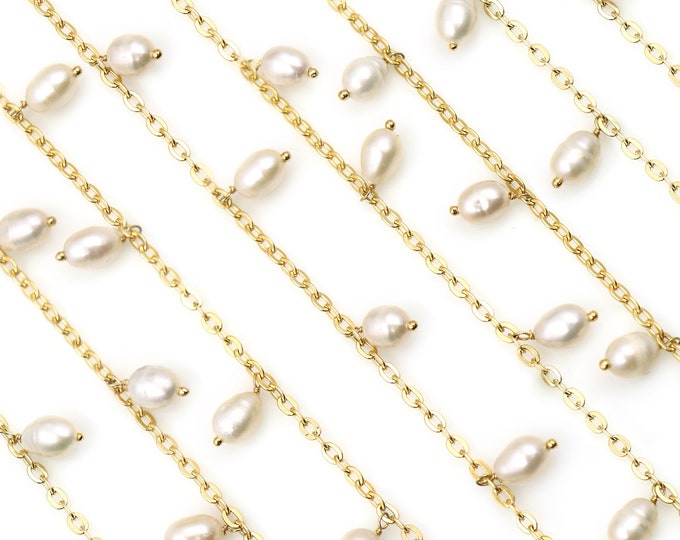 Freshwater Pearl Rosary Chain, Cluster Chain, Cluster Dangle Rosary ...