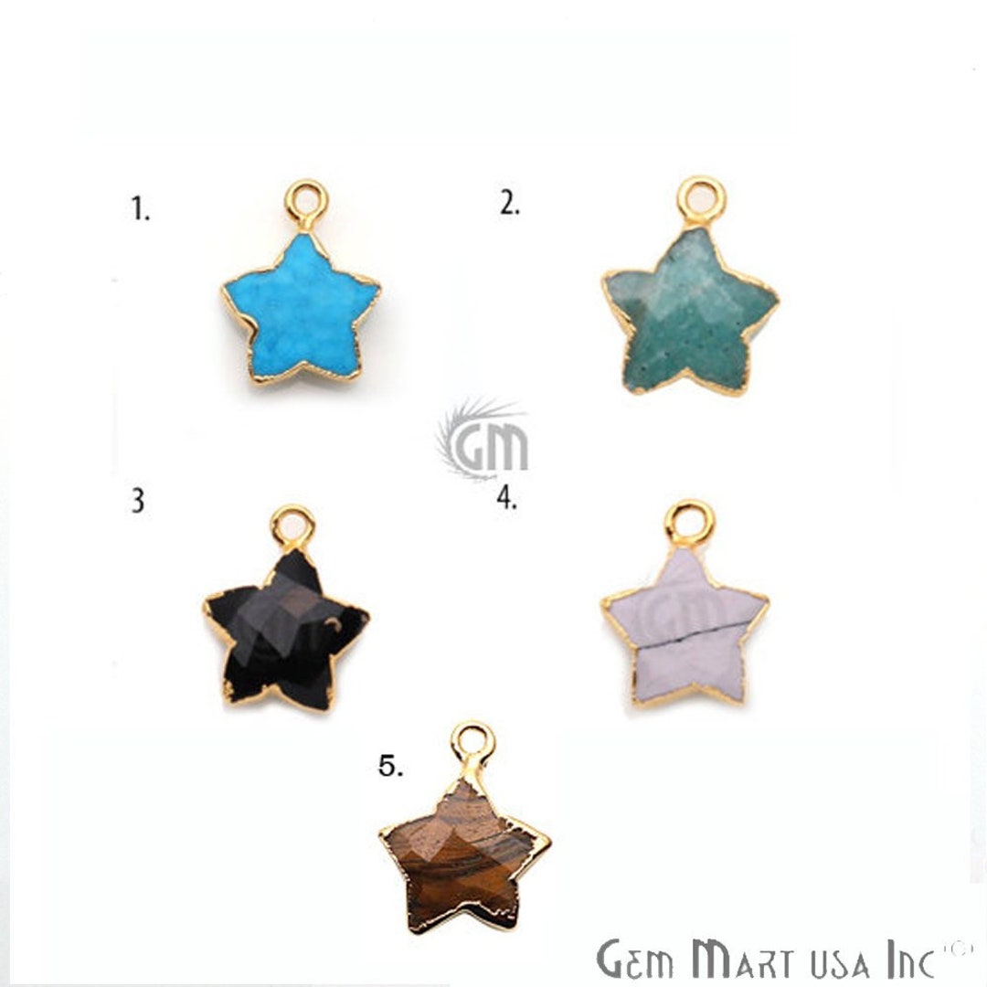 Star Connector, Gemstone Star Connector, Gold Electroplated Connector ...