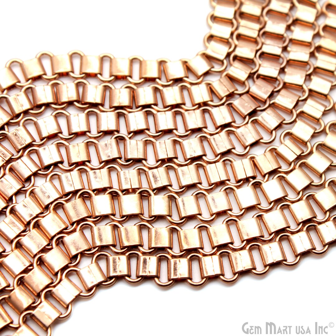 Egyptian Rose Gold Link Chain, 8x4mm Egyptian Rose Gold Finding ...