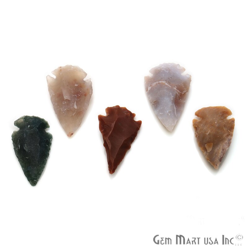 5pc Lot Arrowhead Gemstones, Handcrafted Faceted Stone, Loose Gemstone ...