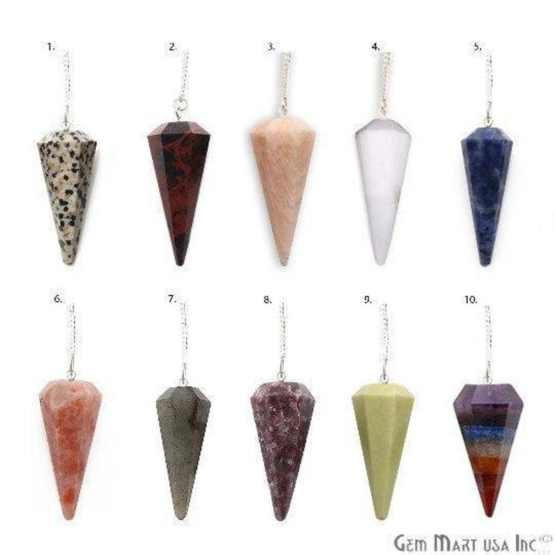 Crystal Pendulum Healing Pendant Dowsing Pointed Pendulum | Etsy