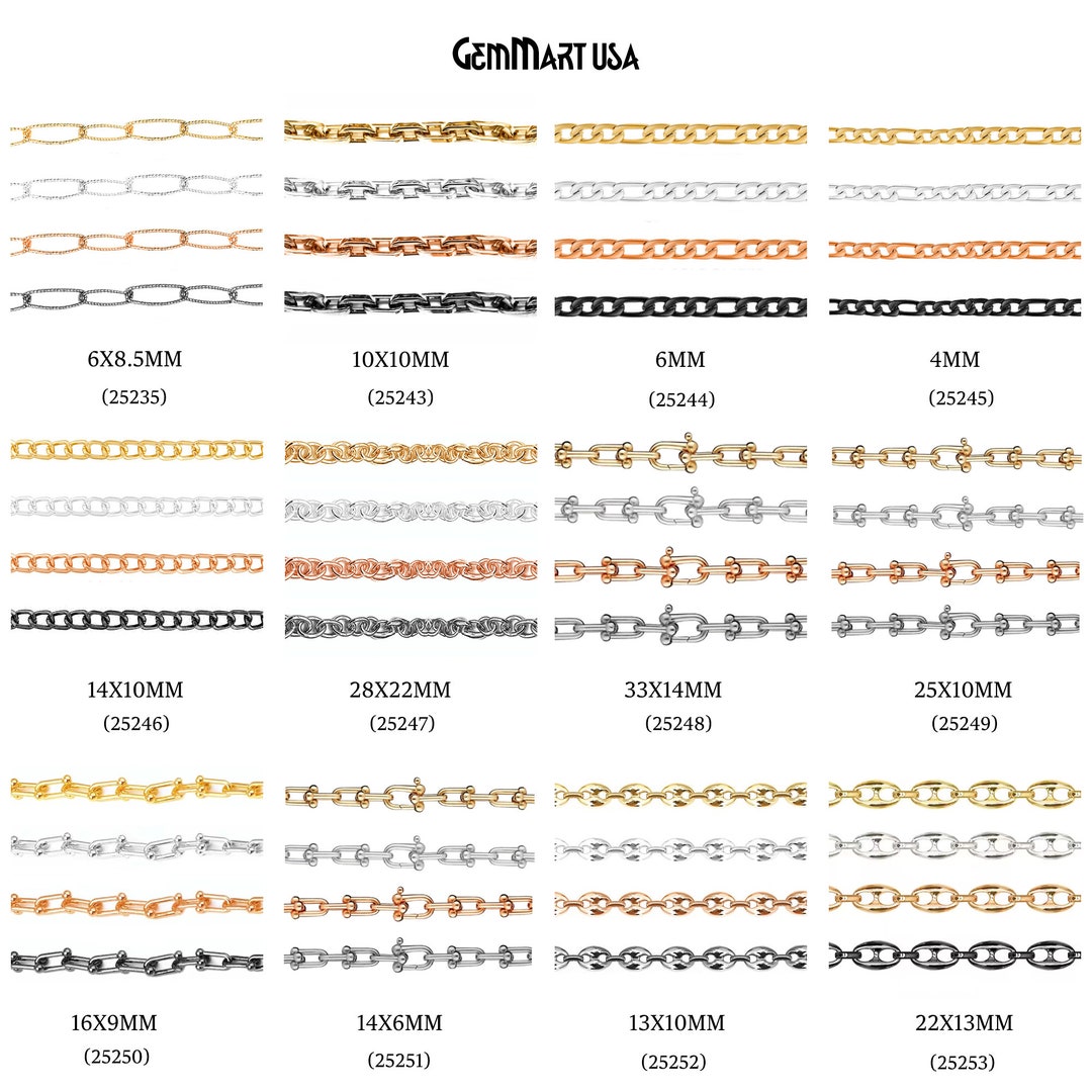 DIY Chain, Link Chain, Purse Chain, Chain Necklace, Curb Chain, Mariner ...