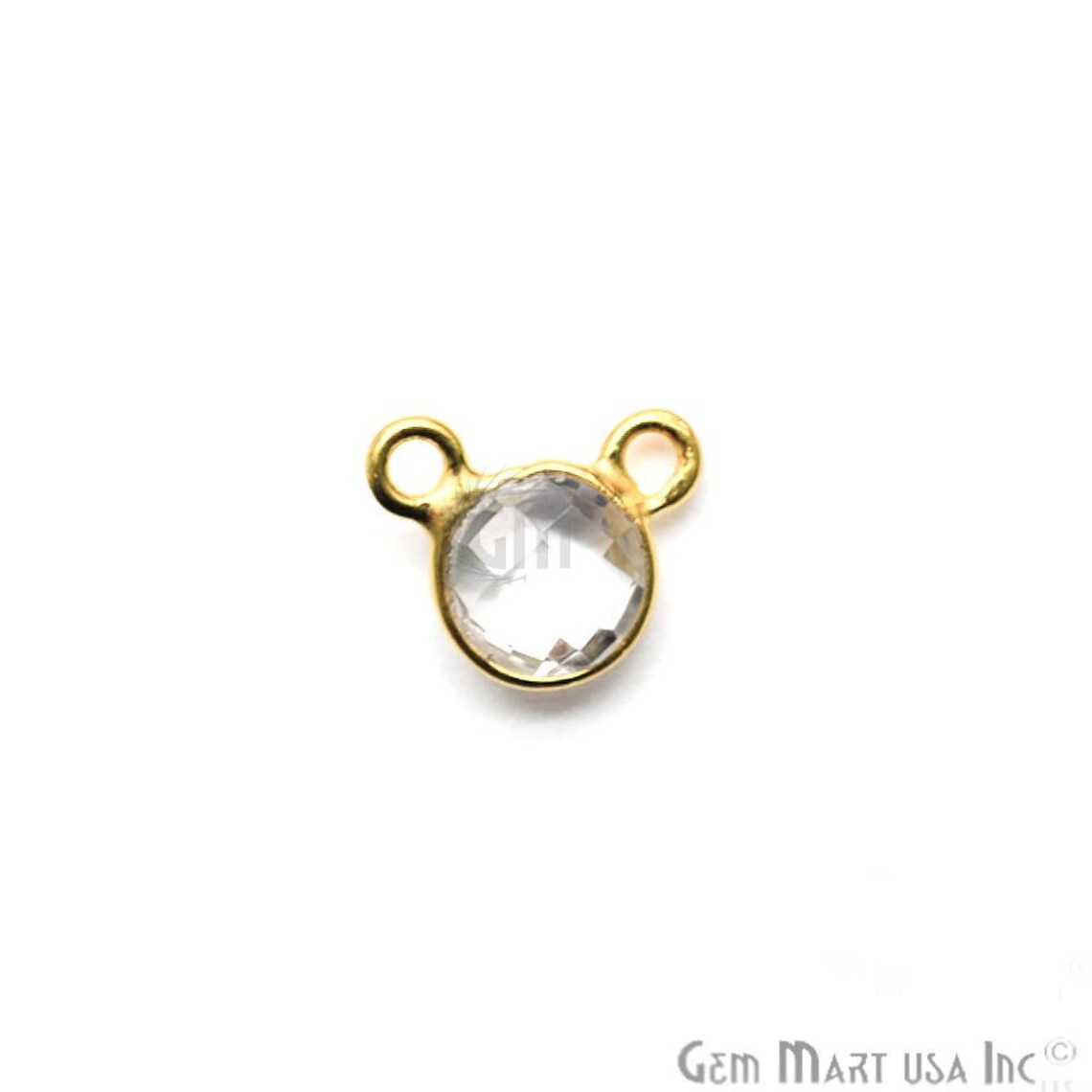 Crystal Connector 6mm Round Connector Gold Bail Connectors - Etsy