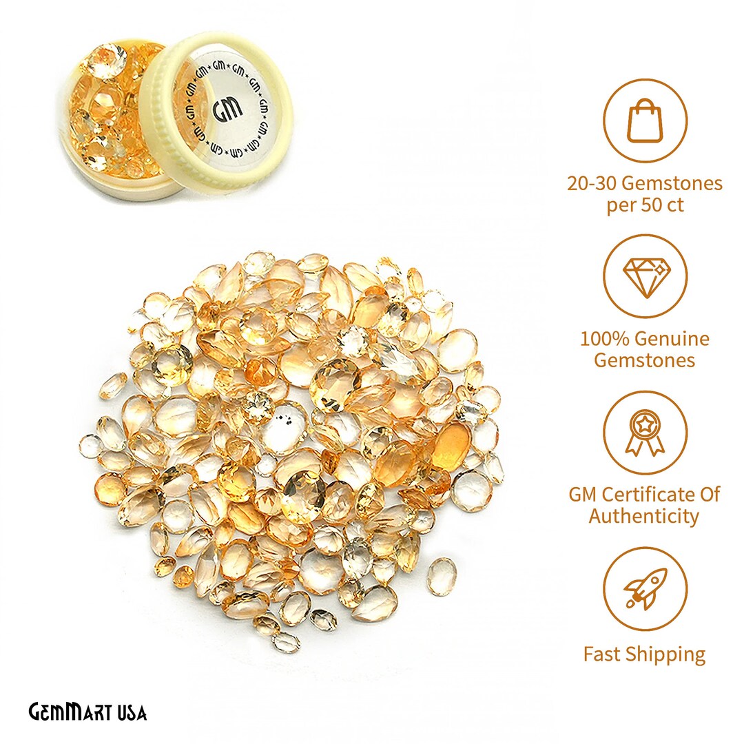 Citrine Wholesale Gemstones, 100% Natural Semi-precious Gems, Yellow ...