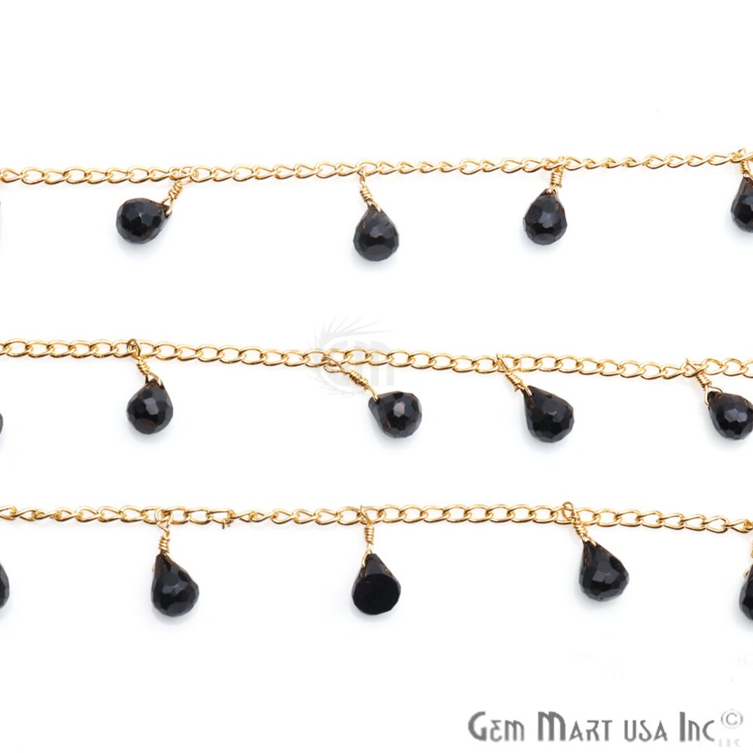 Rosary Chain, Black Spinel Rosary, Anglican Rosary, Faceted Dangle Drop ...