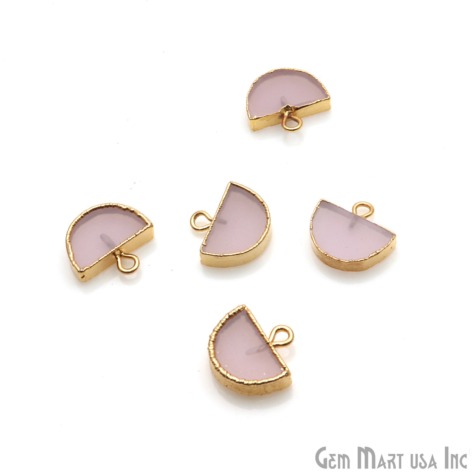 Half Moon Shape Gold Electroplated Connector, DIY Jewelry, Gemstone ...