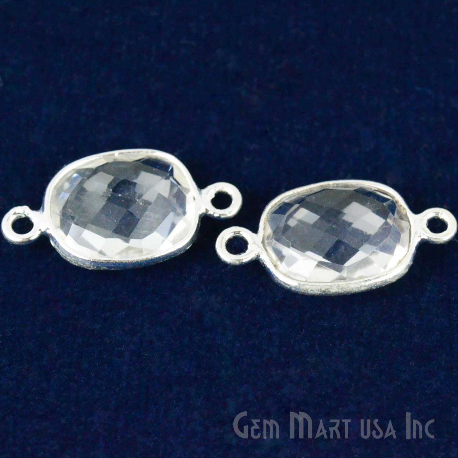 Natural Crystal Bezel Octagon Shape Connector 9x11mm Octagon | Etsy