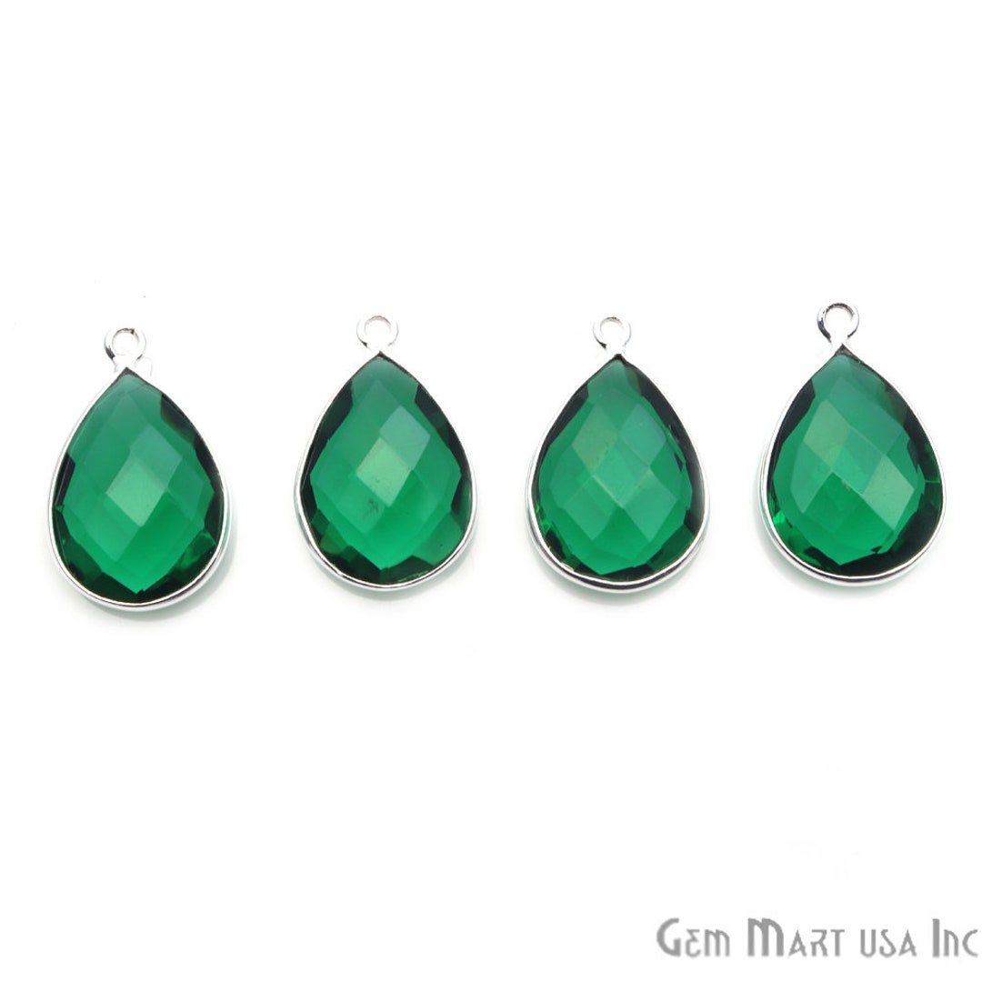 Emerald, Emerald Connector, Gemstone Connector, Connector Charm ...