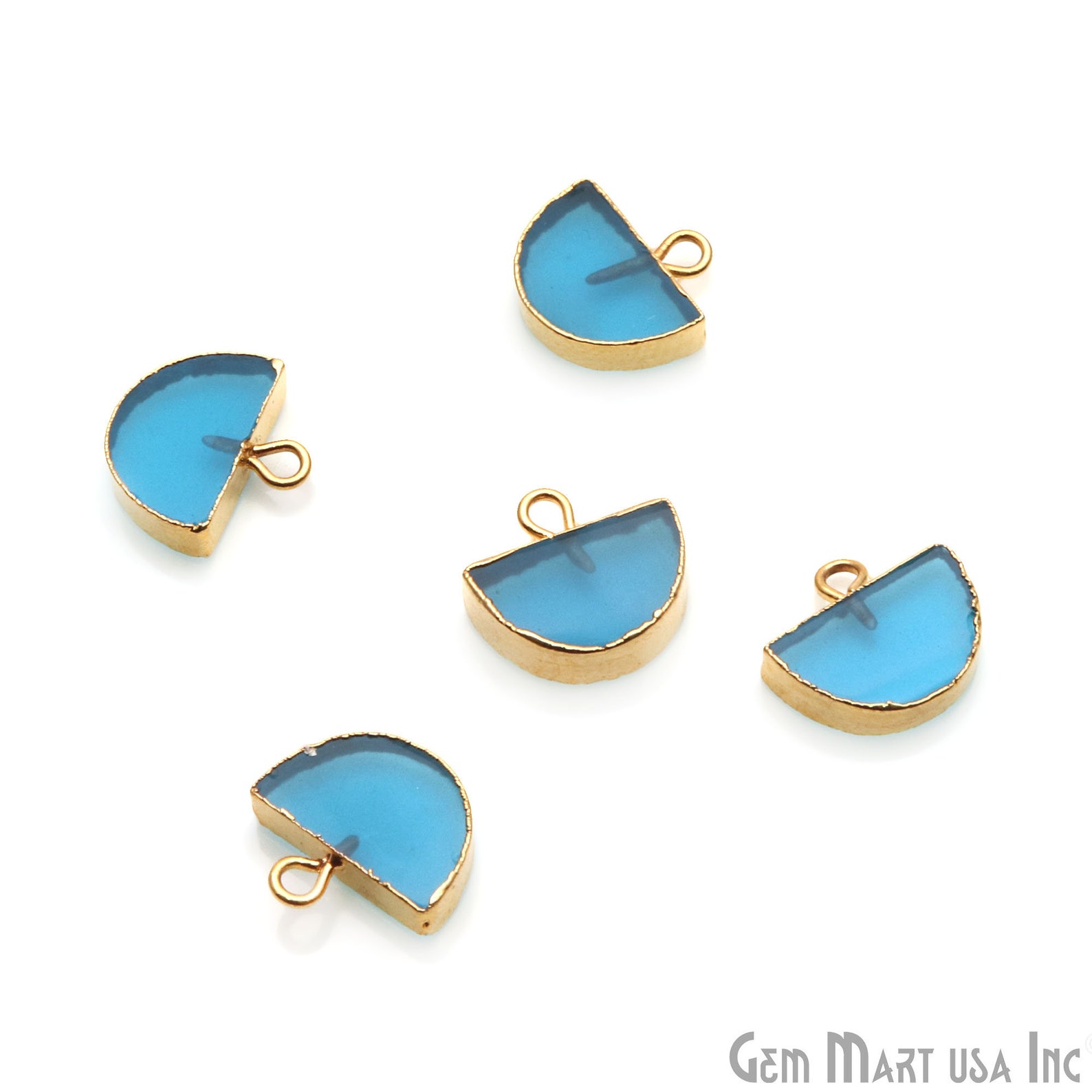 Half Moon Shape Gold Electroplated Connector, DIY Jewelry, Gemstone ...
