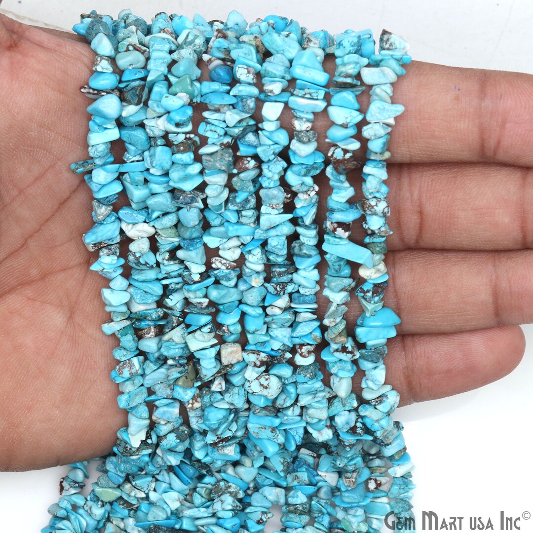 Turquoise Gemstone Strands, Free Form Nugget Chips, Chip Bead Strands ...