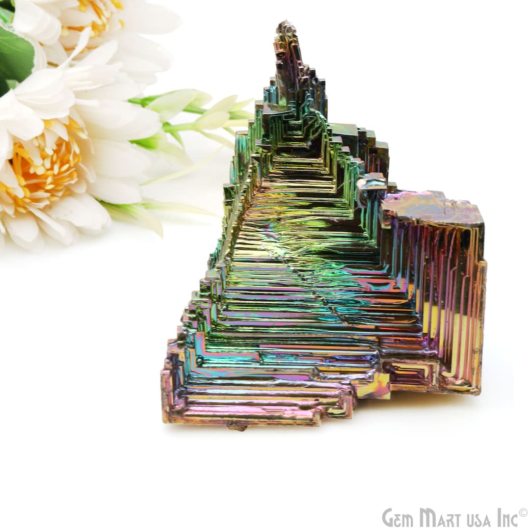 Bismuth Crystal Rainbow Bismuth Crystal Cluster Display Specimen ...