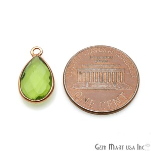 Peridot Pears Connector, Faceted Gemstone Connector, Drop Connector ...