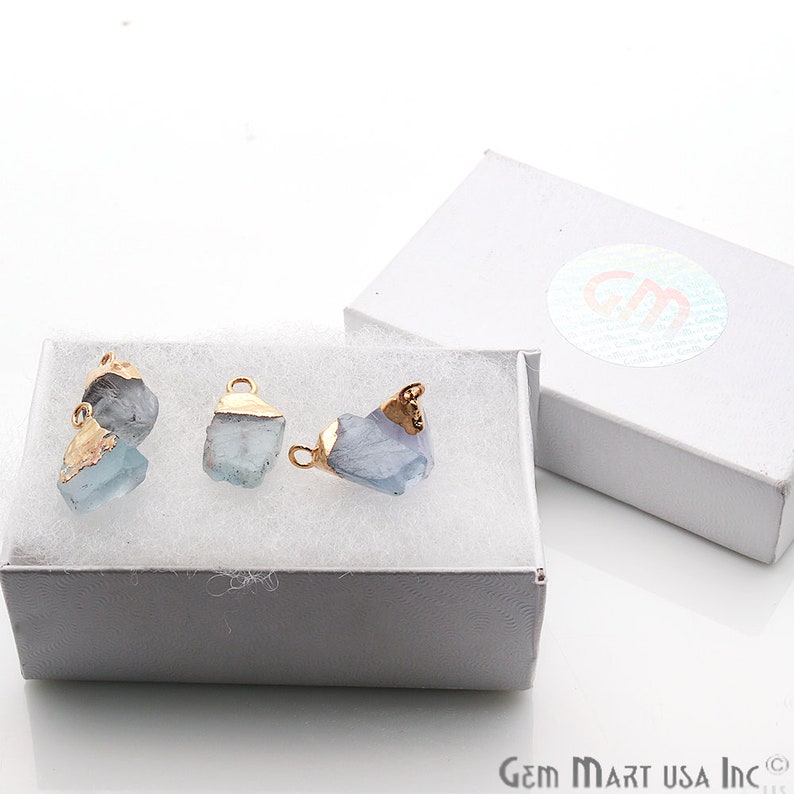 Fluorite Natural Raw Nugget Crystal Gemstone Gold Electroplated ...