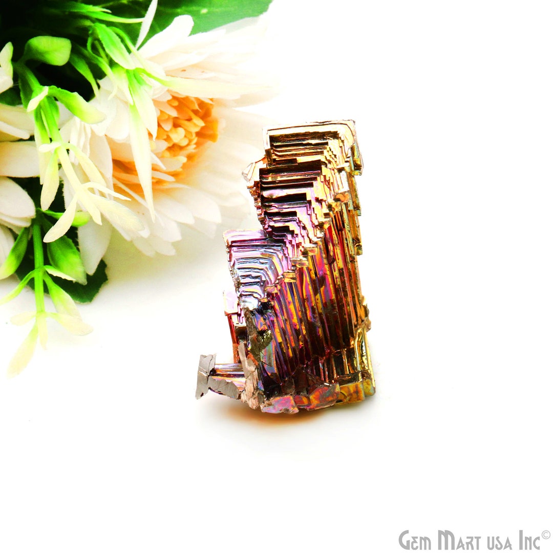 Bismuth Crystal Rainbow Bismuth Crystal Cluster Display Specimen ...