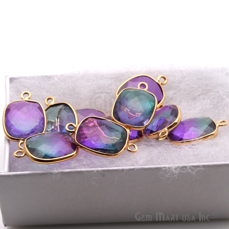 Green Quartz Purple Gemstone Aura Quartz Doublet Quartz | Etsy