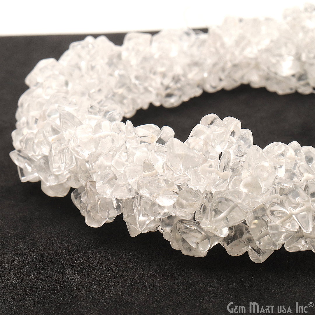 Crystal Chip Beads, 34 Inch, Natural Chip Strands, Drilled Strung ...