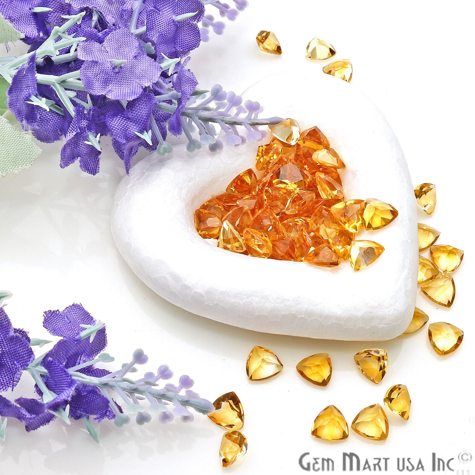 Natural Citrine Loose Gemstone Lot 7 Mm Trillion Shaped Loose - Etsy