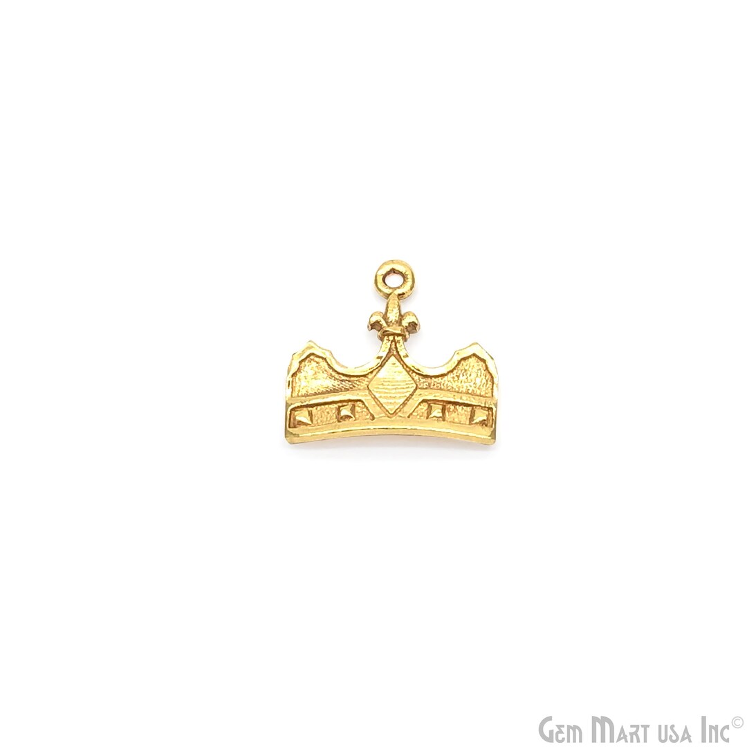 Buy Crown Shape Charm, Gold Crown Finding, Finding Connector, Gold ...