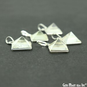 DIY Crystal Pendant, Pyramid Shape Necklace, Gemstone Silver Pendant ...
