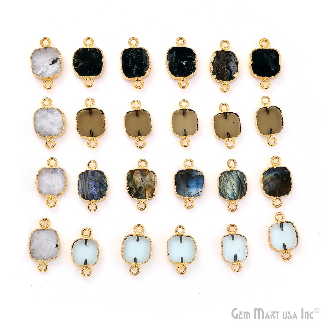 Rough Flat Gemstone Pendant, 19x11mm Free Form Rough Gemstone Pendant ...