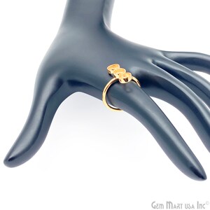 3-stone Round Bezel Cup Blank Ring, Gold Bezel Setting Open Ring, Blank ...