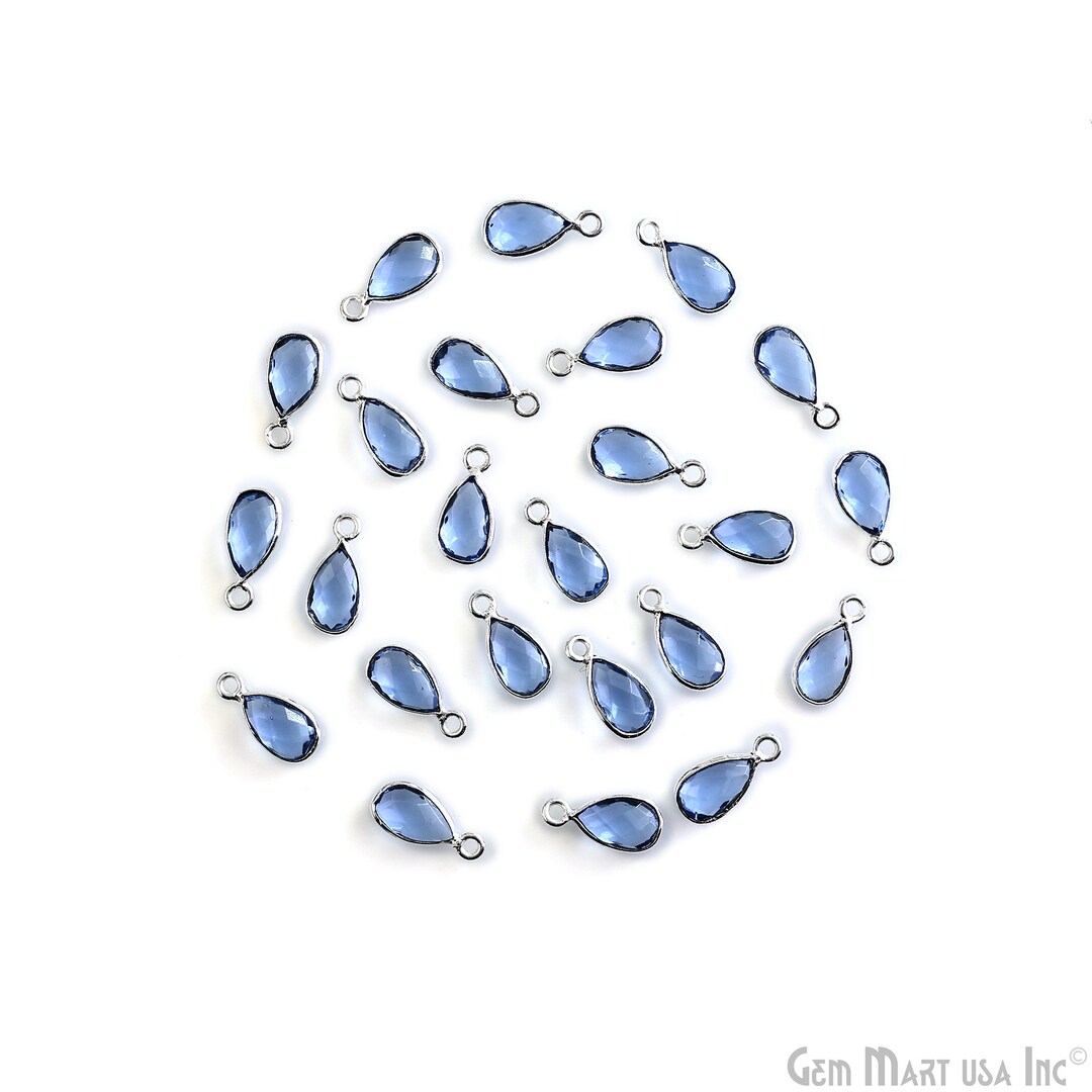 Tanzanite Connector, Bezel Connector, 8x5mm Pears Connector, Silver ...