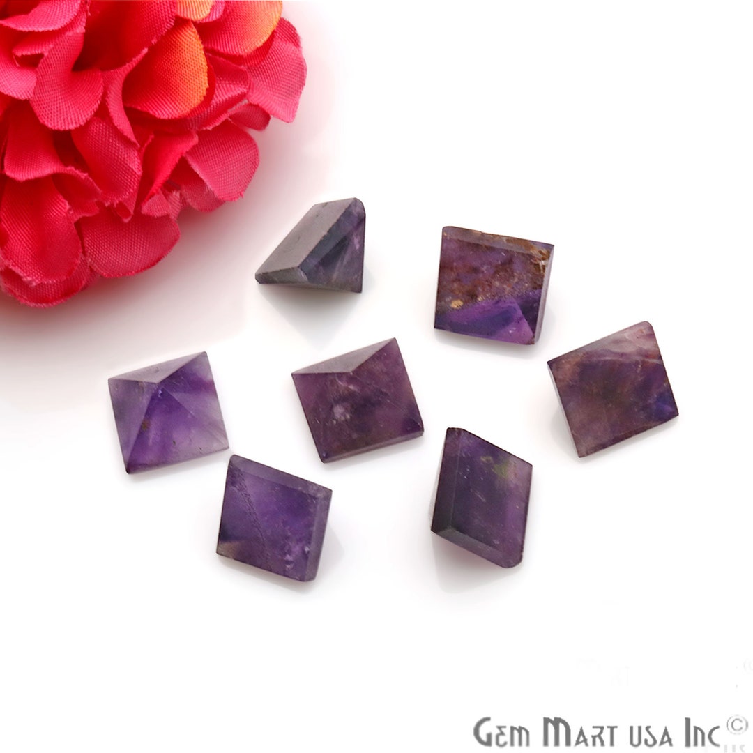 Amethyst Pyramid Shaped Stone, Ornamental Home Decor, Precious Healing ...