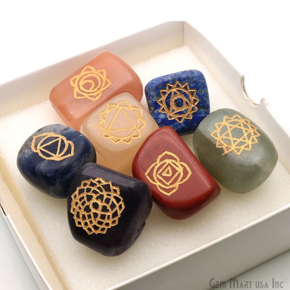 7 Chakras Chakra Meditation Set Chakra Healing Stones - Etsy