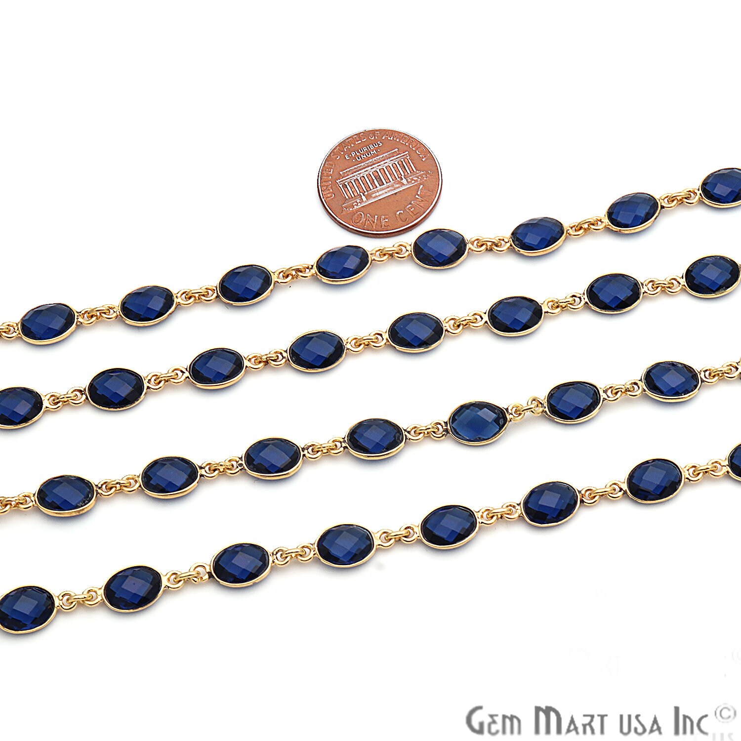 Sapphire Bezel Connector Chain Gold Plated Gemstone Chain - Etsy