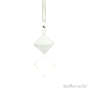 DIY Crystal Pendant, Pyramid Shape Necklace, Gemstone Silver Pendant ...
