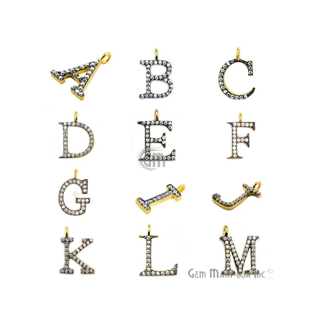 Gold Alphabet Letters Charms Capital Letter Charms Initial | Etsy