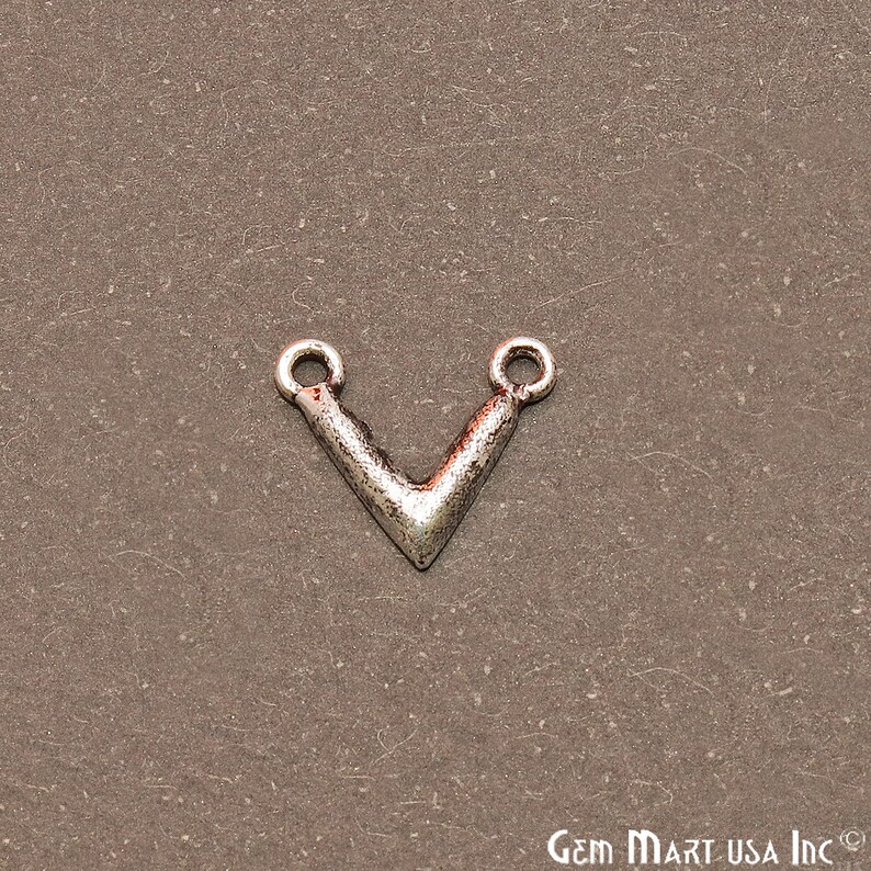 5pc Lot V Shape Charm, Oxidized V Connector, Chandelier Charm, Filigree ...
