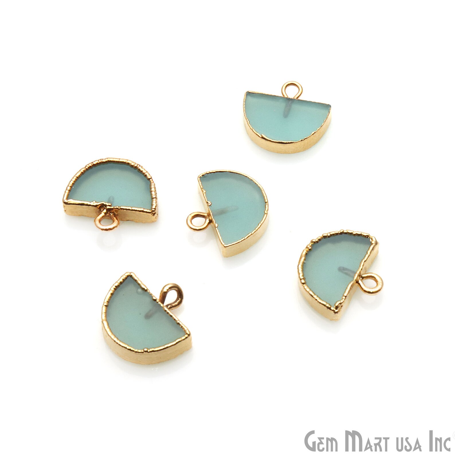 Half Moon Shape Gold Electroplated Connector, DIY Jewelry, Gemstone ...