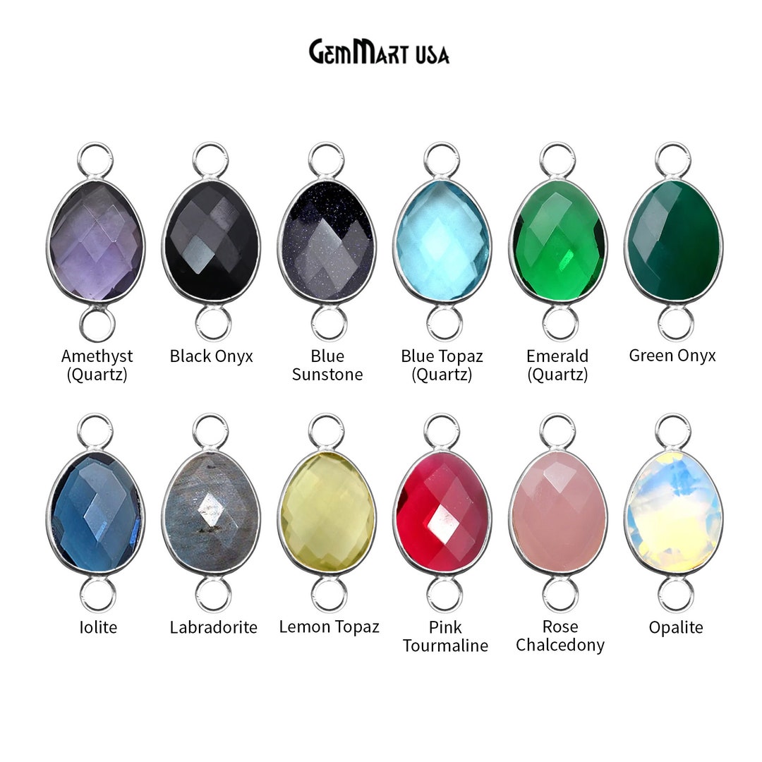 Oval Silver Bezel Pendant 12x16mm Silver Plated Charm Double Loop ...