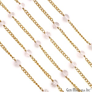 Crystal Station Chain, Rondelle Beads Chain, Gold Plated, Bracelet ...