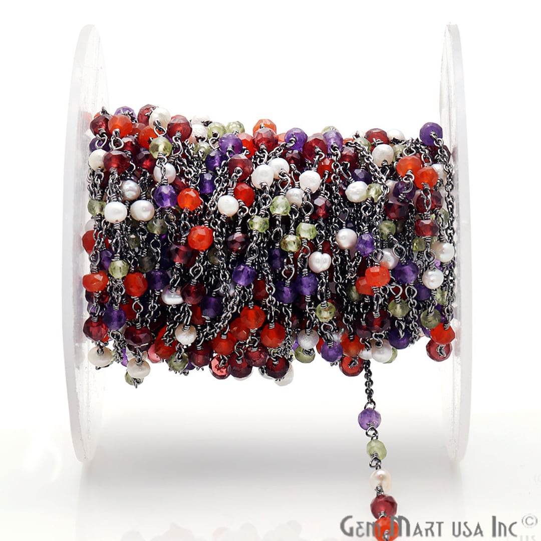 Rosary Chain, Multi Stone Rosary, Freshwater Pearl Rosary Chain, Bead ...