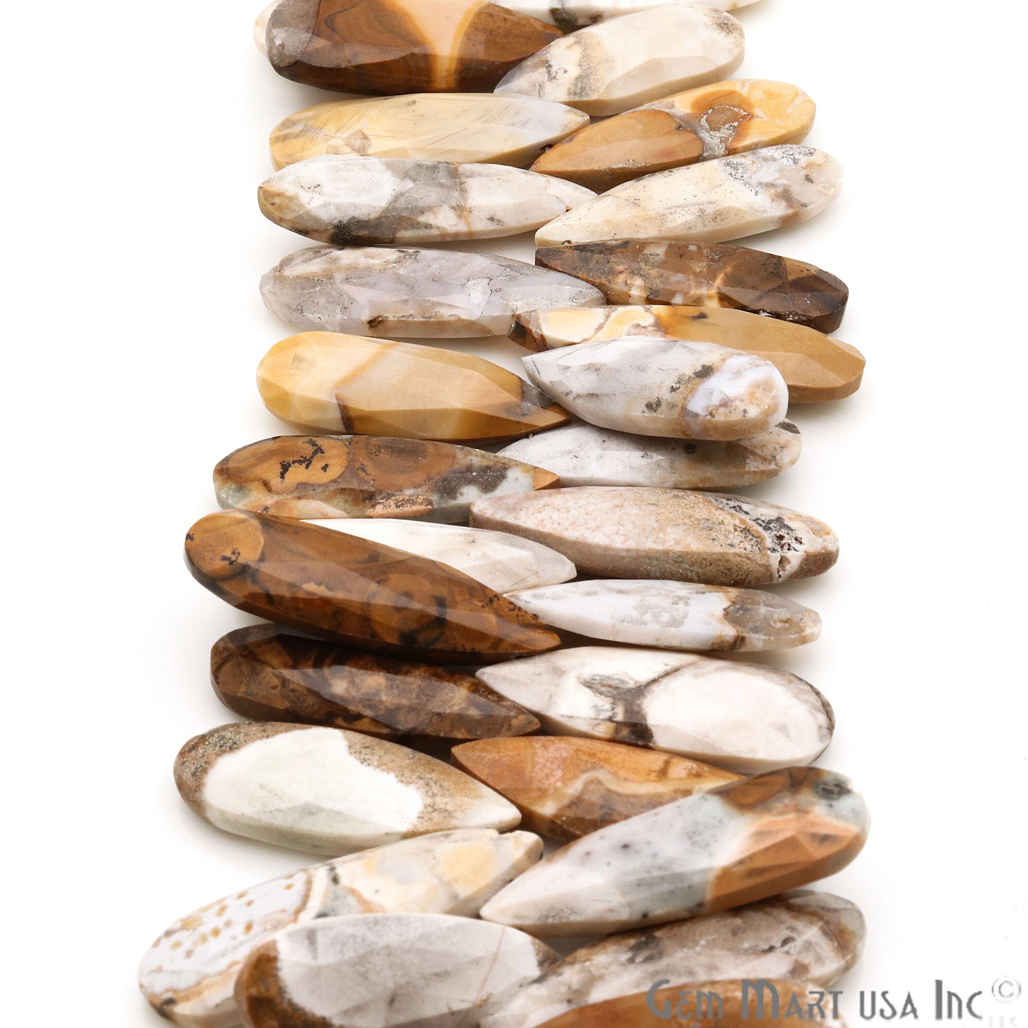 Camel Jasper Beads, Briolette Beads, Beaded Strands, Faceted Drop ...