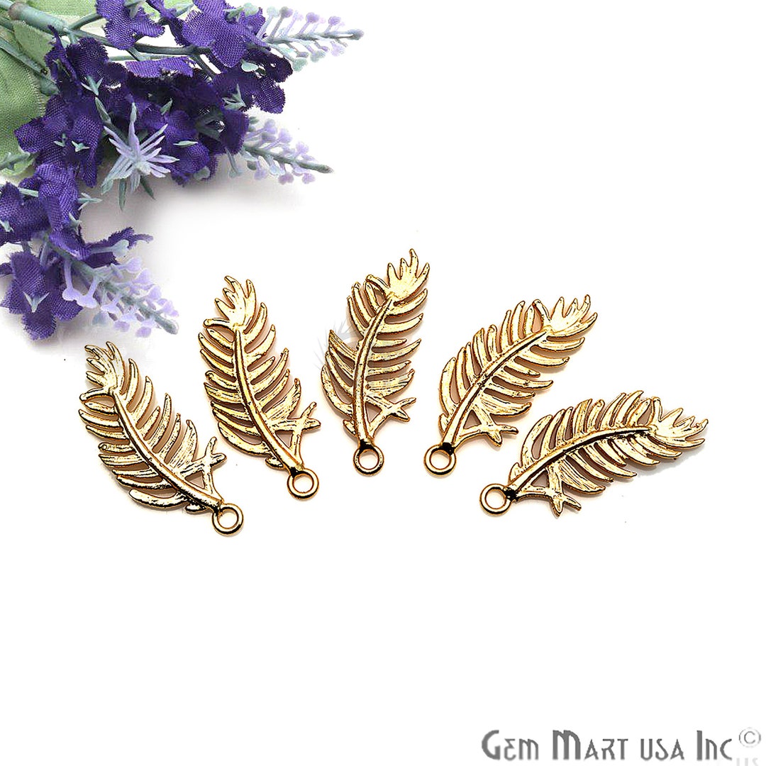 Feather Findings, Gold Findings, Filigree Findings, Findings, Single ...