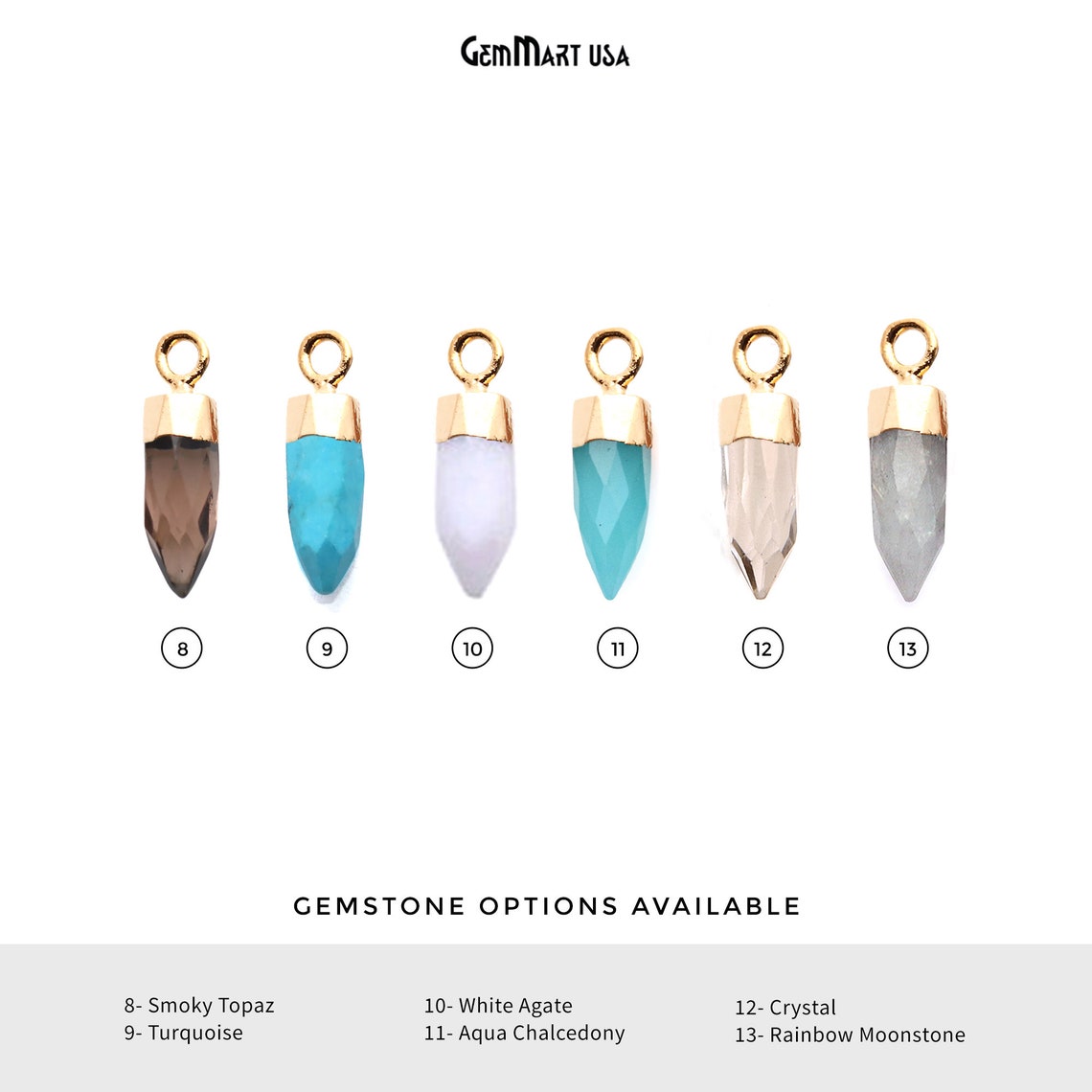 Bullet Shape Gemstone Connector 17x5mm Bullet Spike Point | Etsy