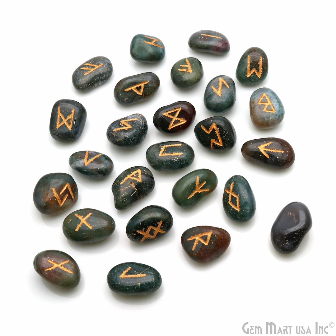 Blutstein Runenstein Runensteine Spirituelle Steine Futhark - Etsy.de