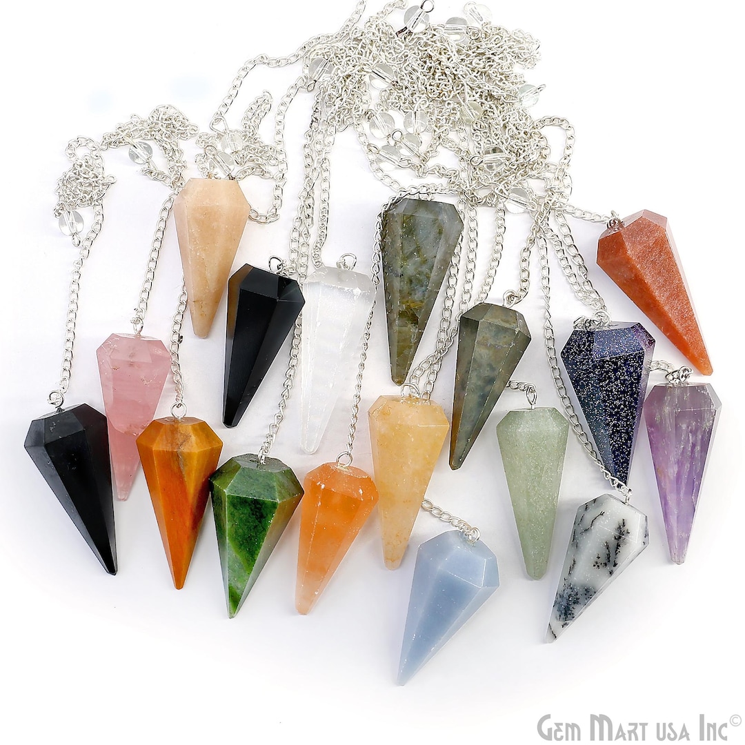 Crystal Pendulum, Healing Pendant, Dowsing Pointed Pendulum Pendant ...