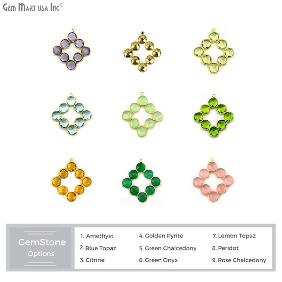 DIY Gemstone Bezel Component Gold Plated Connector Bezel | Etsy