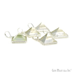 DIY Crystal Pendant, Pyramid Shape Necklace, Gemstone Silver Pendant ...
